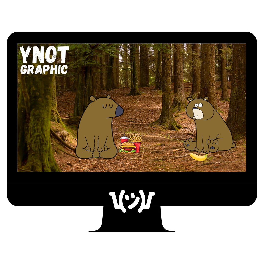 Computer Background, Wallpaper, Digital Download, Bear, Fast Food ...