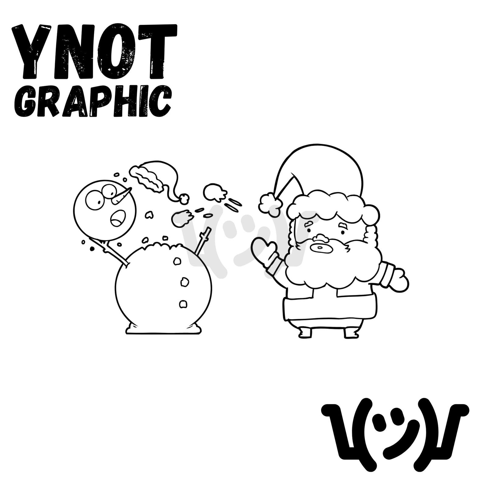 Instant Digital Download, Art Print, Snowman, Santa, Frosty, Winter ...