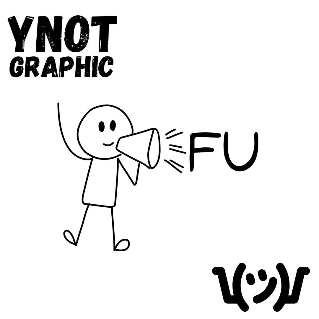 Instant Digital Download, Art Print, Stick Figure, FU, Swearing, Foul ...