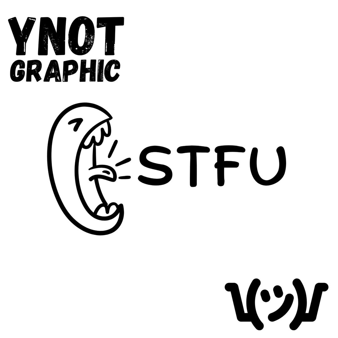 Instant Digital Download, Art Print, Stick Figure, STFU, Shut Up, FU ...
