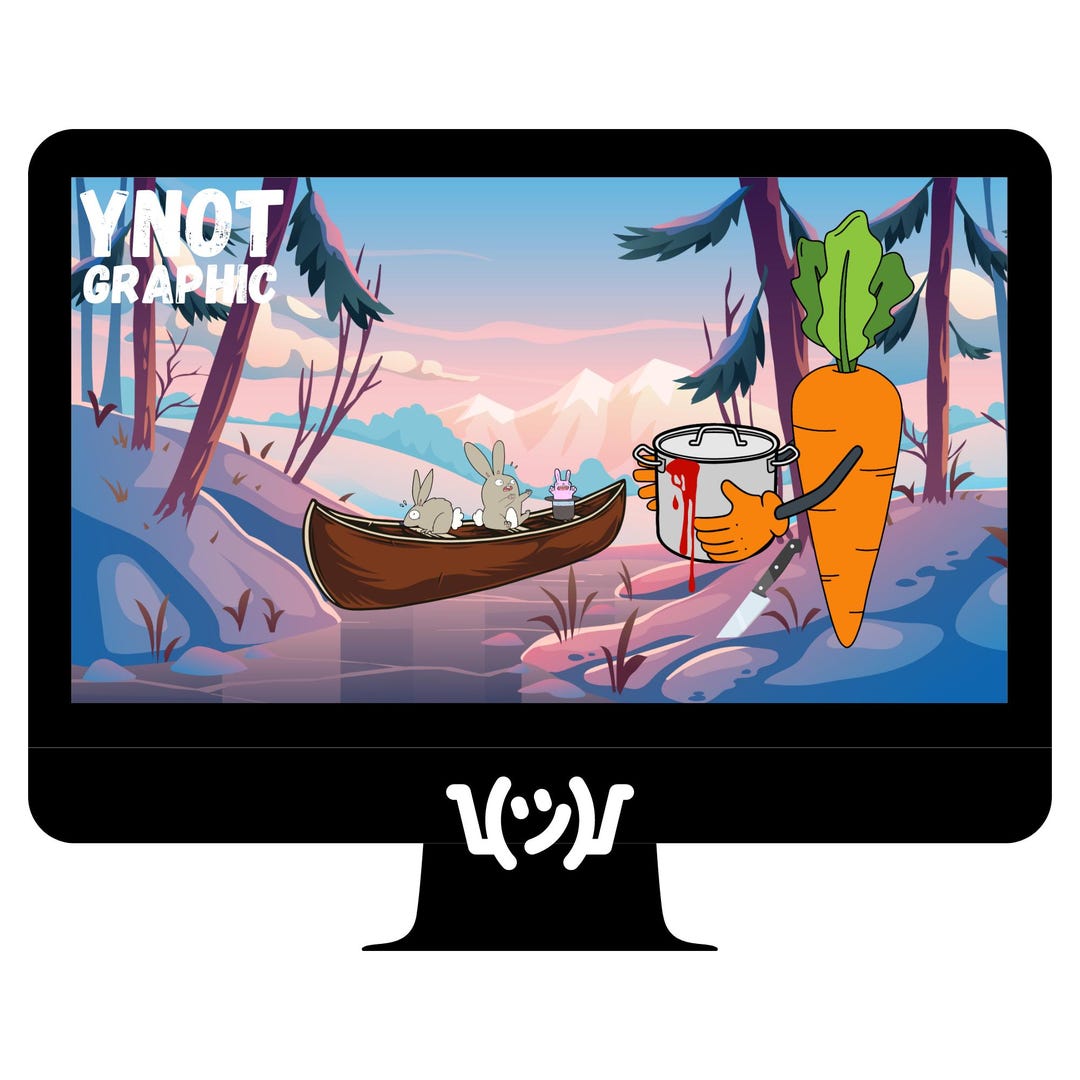 Computer Background, Wallpaper, Digital Download, Rabbit, Carrot ...