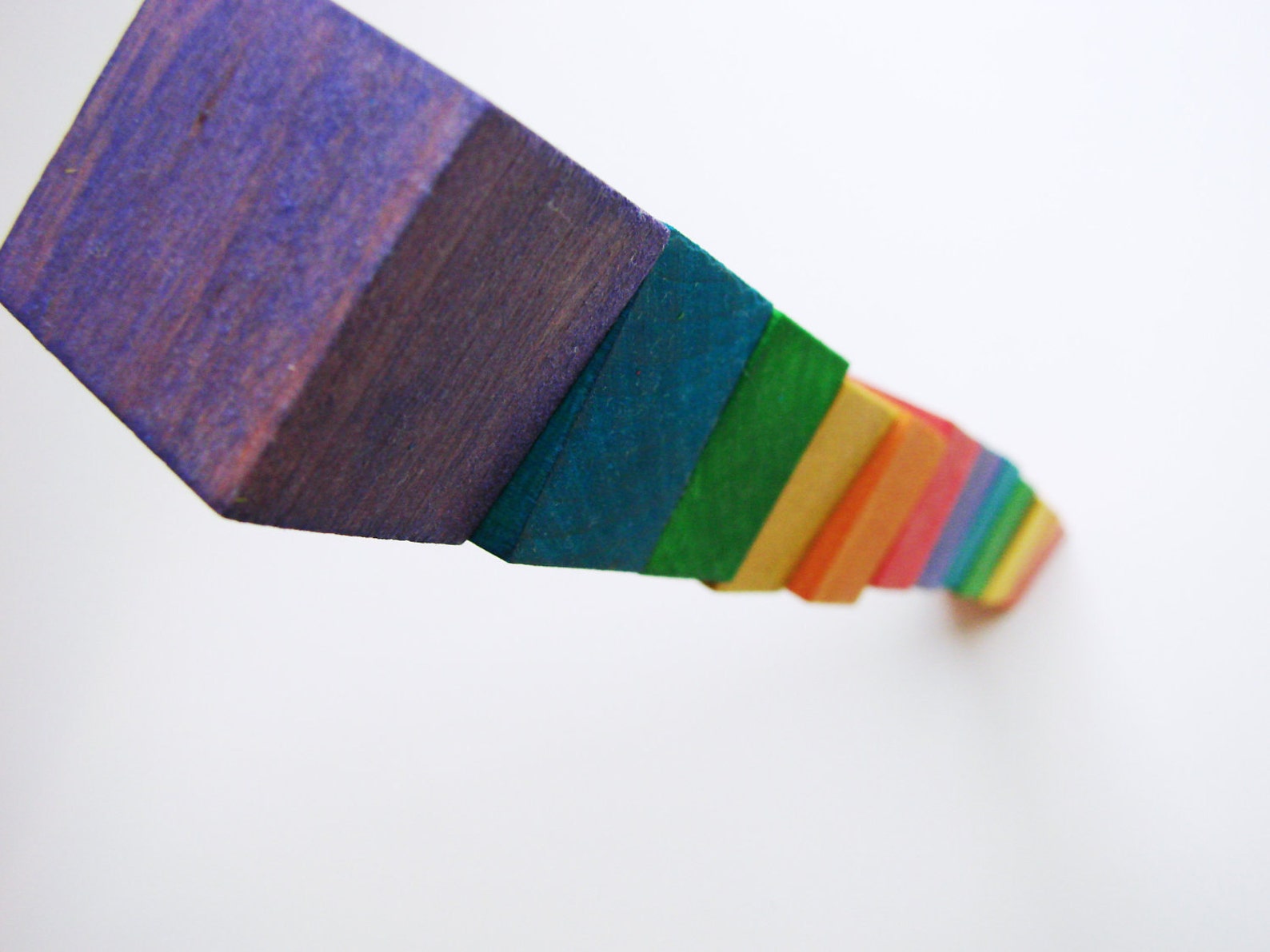 Rainbow Wood Building Blocks Starter Set Montessori Inspired | Etsy