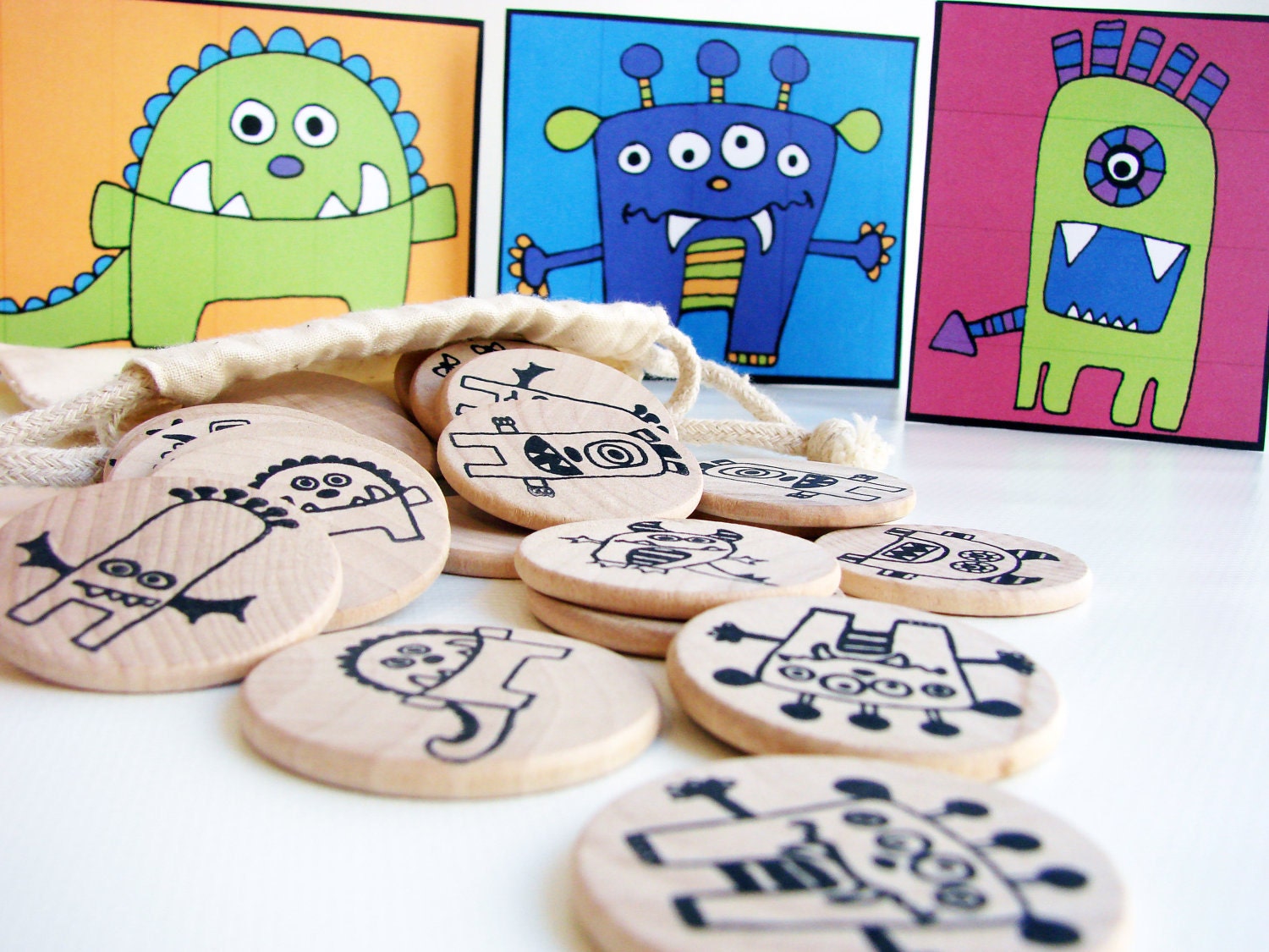 Toys & Games Puzzles Preschool Dev Montessori Inspired Matching Game ...