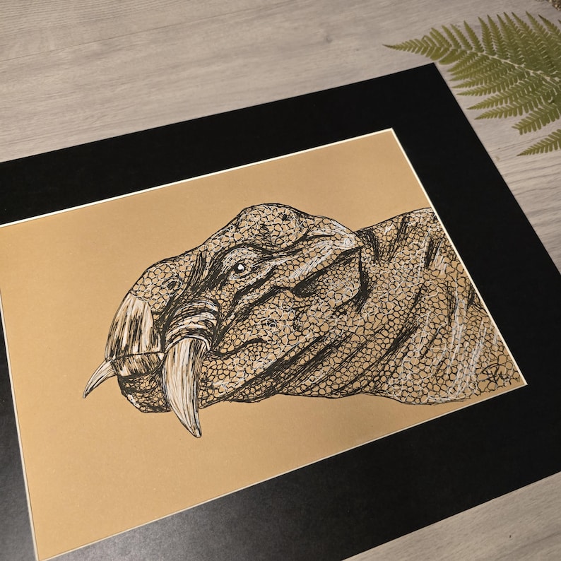 Lystrosaurus, Prehistoric, Extinct, Paleoart, Drawing, Art, Original ...