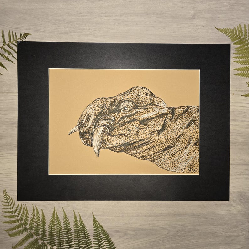 Lystrosaurus, Prehistoric, Extinct, Paleoart, Drawing, Art, Original ...