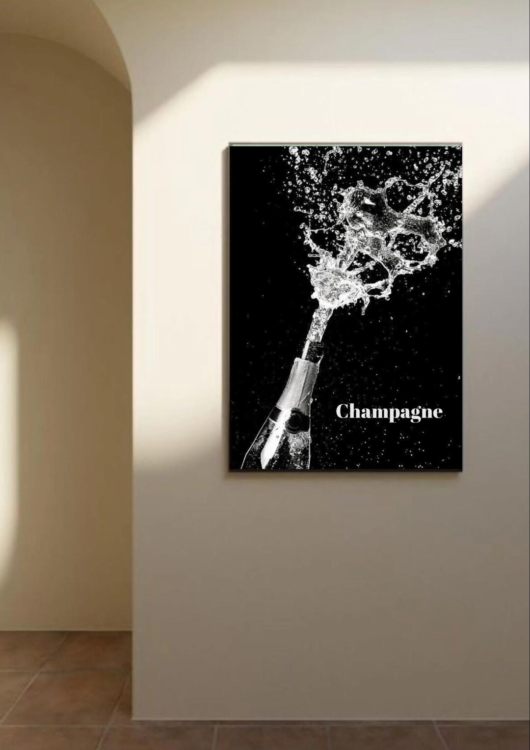 Champange Wall, Champagne Bottle Labels, Champagne Cocktail Decor ...