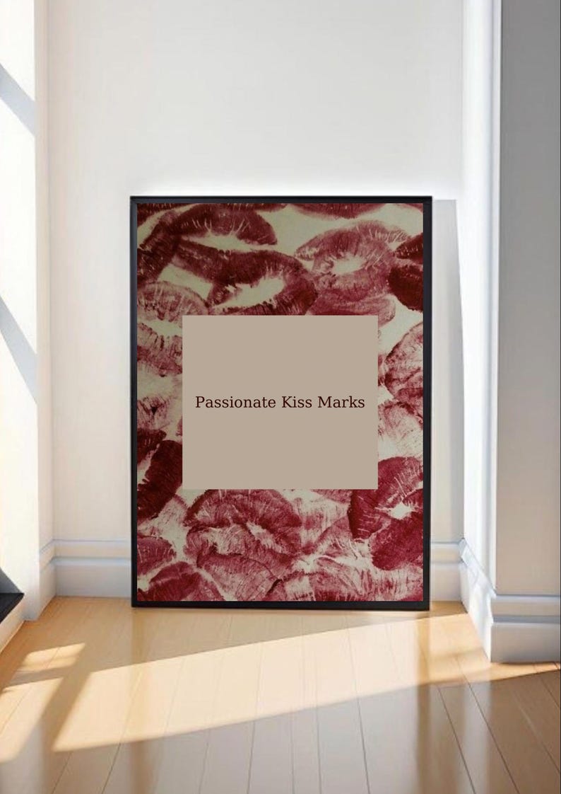 Kiss Poster, Kiss Art, Girly Print, Lips Print, Lips Poster, Kiss Wall ...