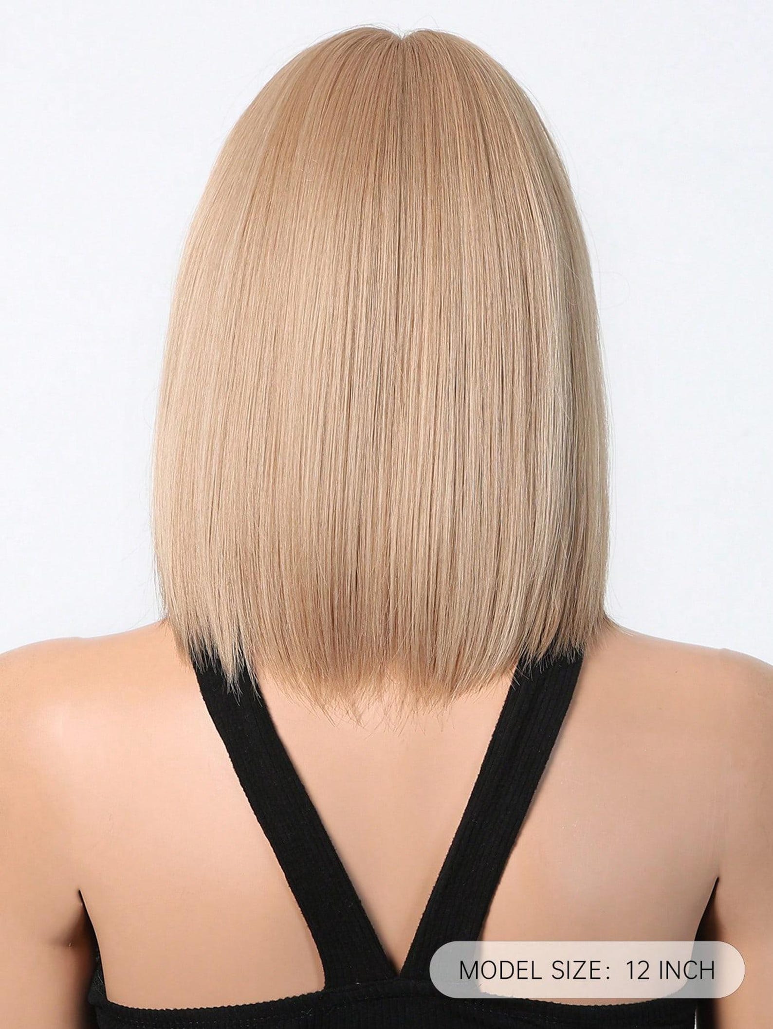 12 Inch Short Bob Straight Blonde Hair, Blonde Short Wig, Blonde Wig ...