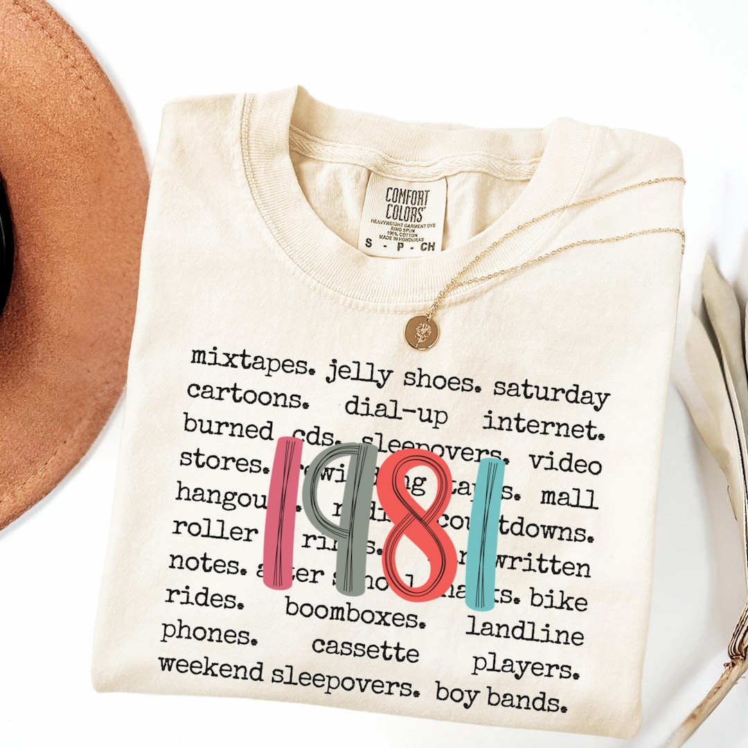 1981 Birthday Shirt, Comfort Colors Vintage 1981 Shirt, Born in 1981 ...