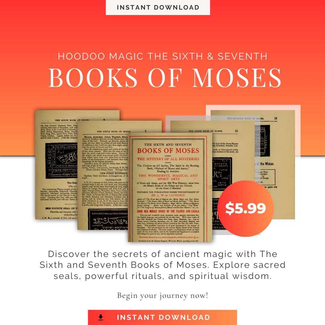 The Sixth and Seventh Books of Moses | A Timeless Occult Classic - Etsy