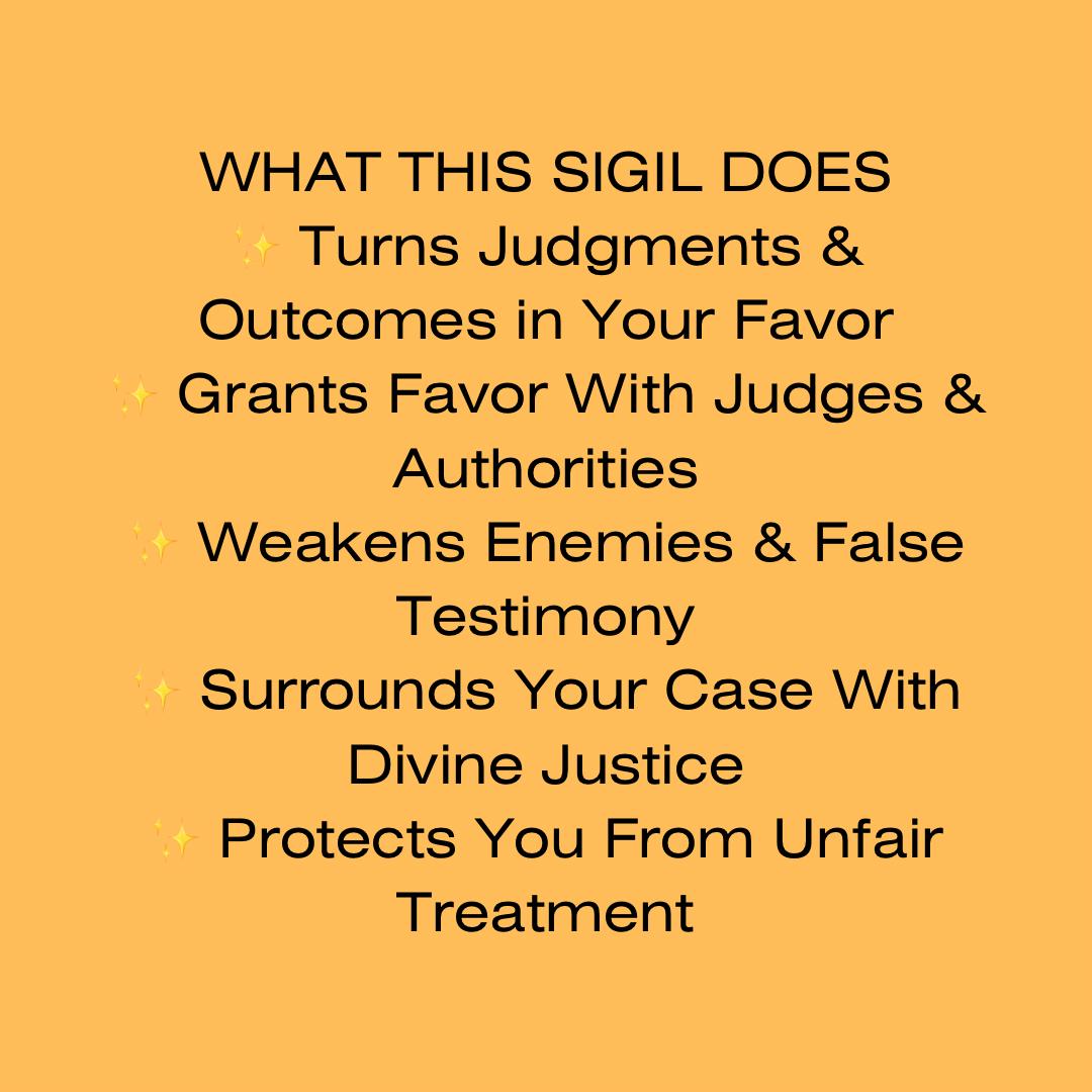 Court Case Hoodoo Sigil Bundle | Legal Victory, Justice & Favor | Win ...