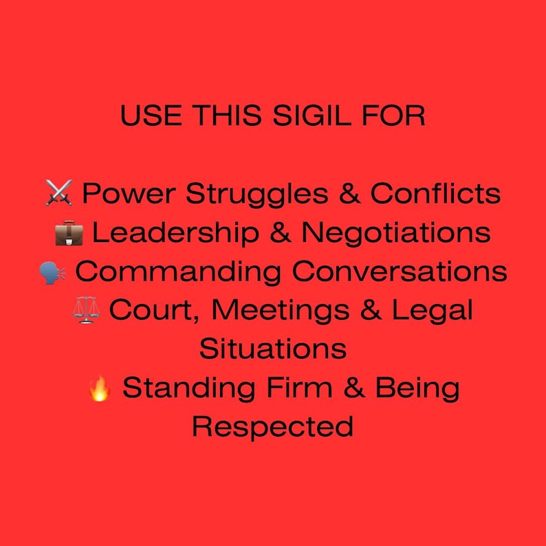 Domination Hoodoo Sigil | Command Respect, Gain Control & Influence ...