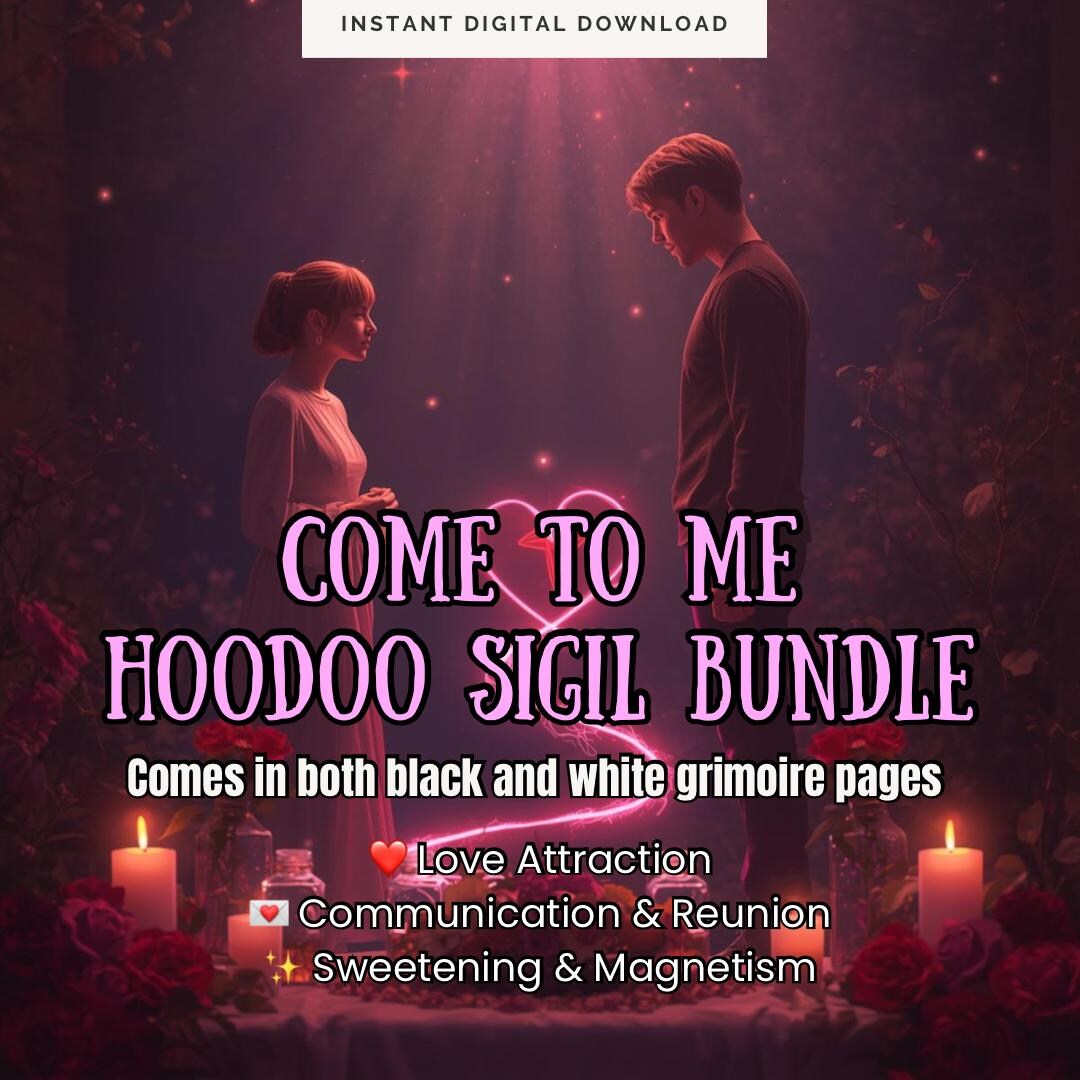 Come to Me Hoodoo Sigil Bundle | Love Attraction and Sweetening Spell ...