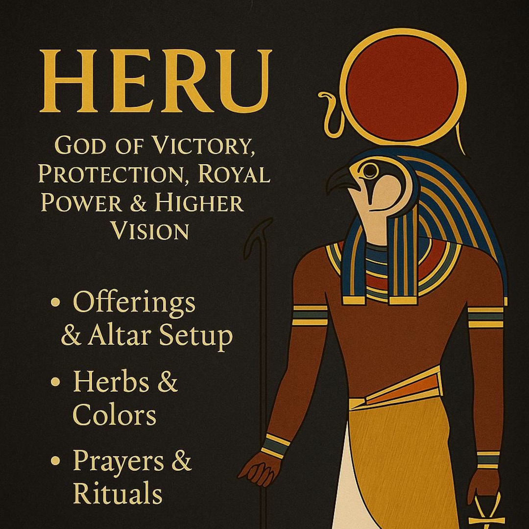 Heru Horus Digital Guide | Kemetic God of Victory, Protection, Royal ...