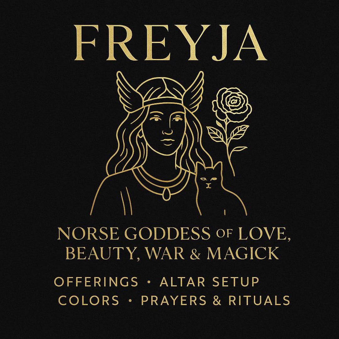 Freyja Freya Digital Guide | Norse Goddess of Love, Beauty, War, Magick ...