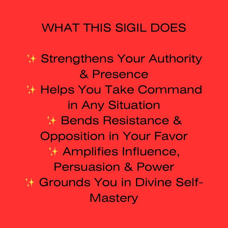 Domination Hoodoo Sigil | Command Respect, Gain Control & Influence ...