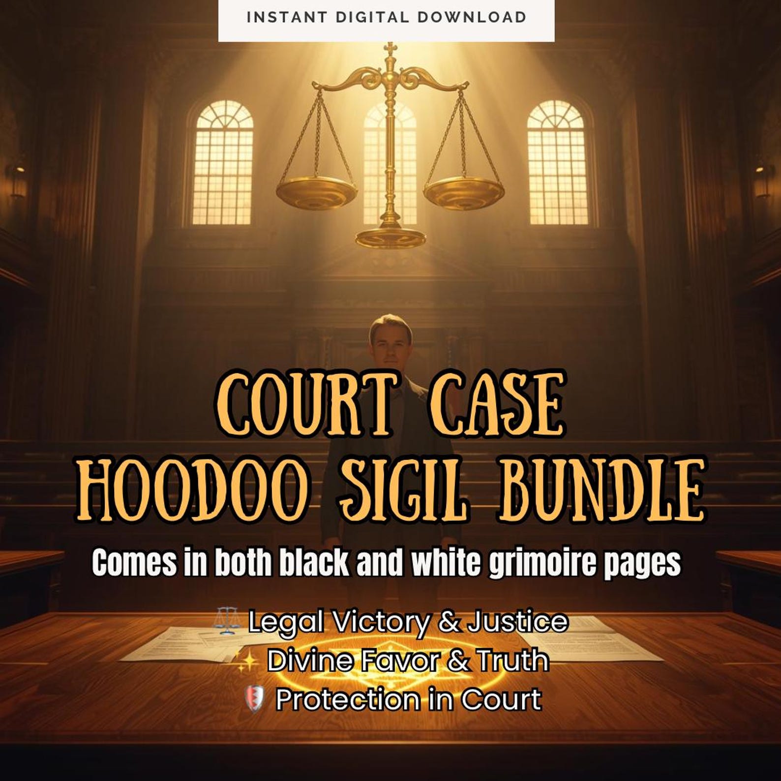 Court Case Hoodoo Sigil Bundle | Legal Victory, Justice & Favor | Win ...