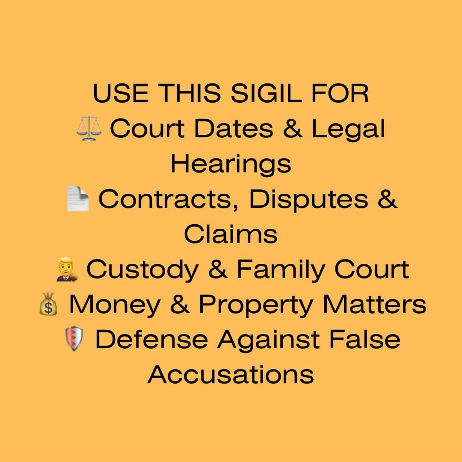 Court Case Hoodoo Sigil Bundle | Legal Victory, Justice & Favor | Win ...
