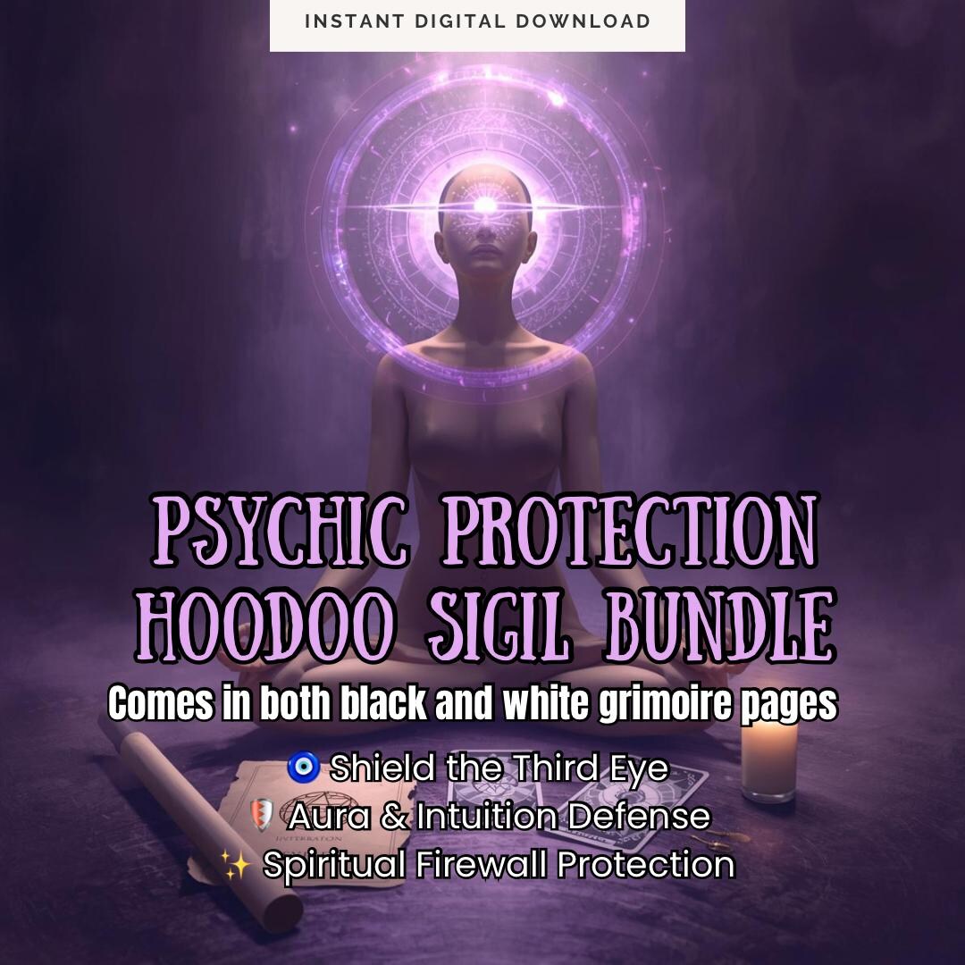 Psychic Protection Sigil | Shield Aura, Third Eye & Intuition | Block ...