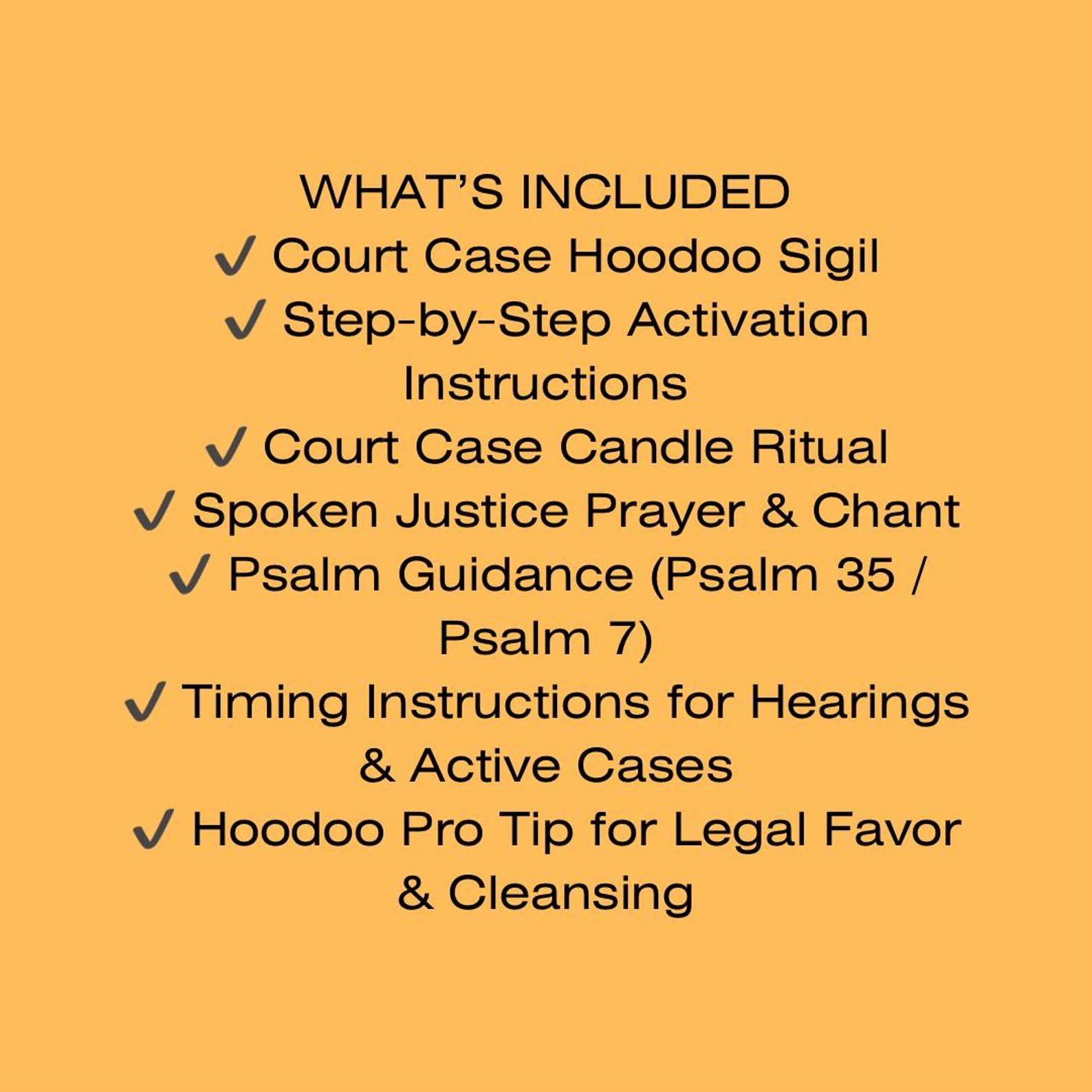 Court Case Hoodoo Sigil Bundle | Legal Victory, Justice & Favor | Win ...