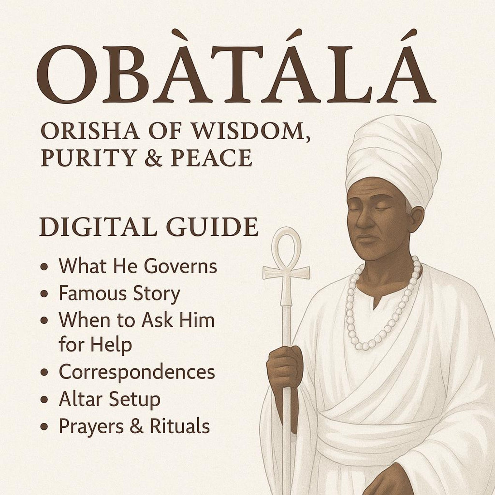 Obatala Obàtálá Digital Guide | Orisha of Wisdom, Purity & Peace ...