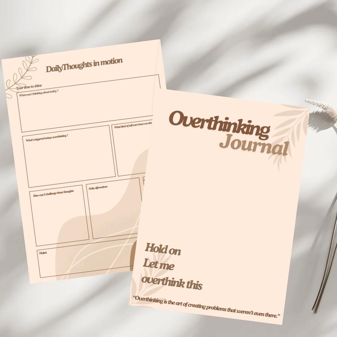 Overthinking Journal - Etsy