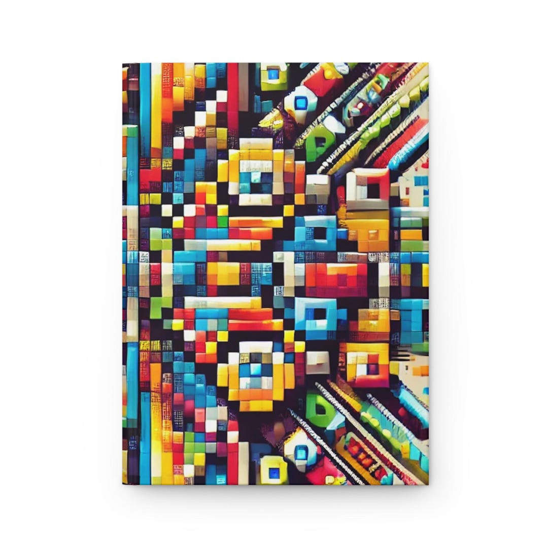 Hardcover Pixel Art Journal Notebook 5.75x8 Perforated Pages 150 Lined ...