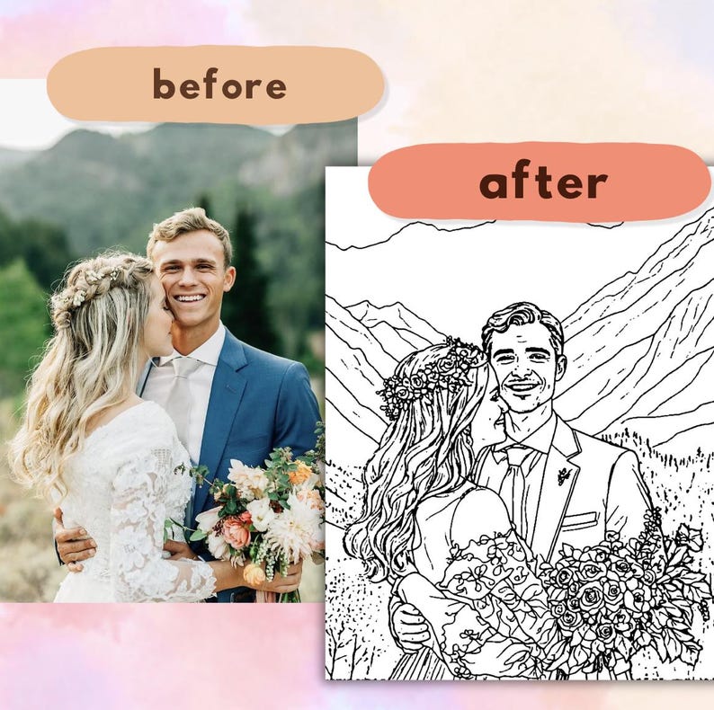 Custom Coloring Page: Create a Printable Coloring Page From Your Photo ...