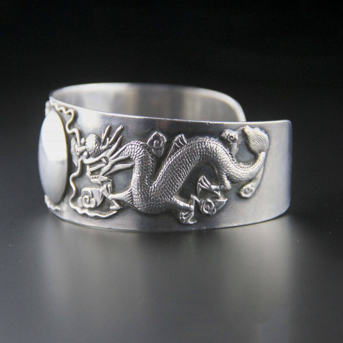 Sterling Silver Dragon Cuff Chinese Export Sterling Silver - Etsy Australia