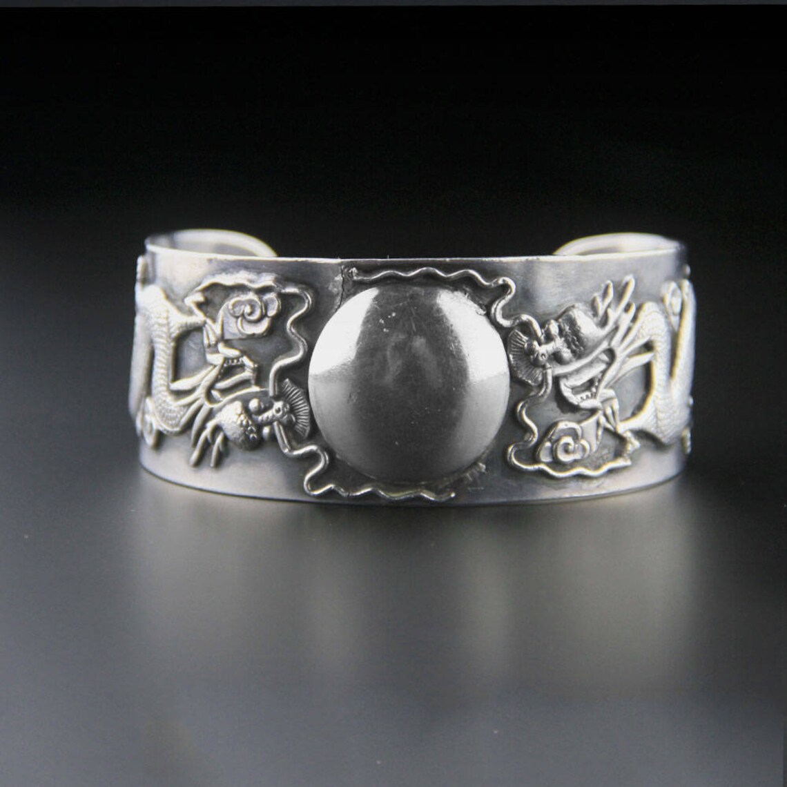 Sterling Silver Dragon Cuff Chinese Export Sterling Silver - Etsy Australia