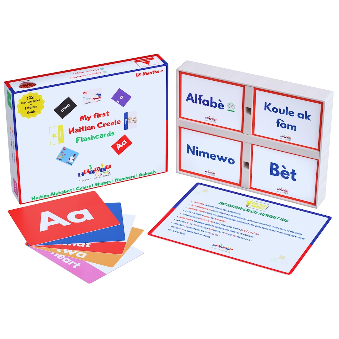 Creole Cards - Haitian Creole Flashcards - Learn Creole for Toddlers ...