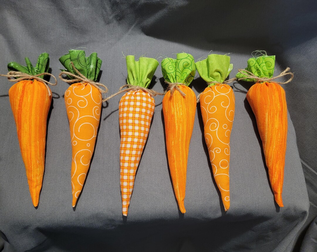 8" Homemade Fabric Carrots - Etsy
