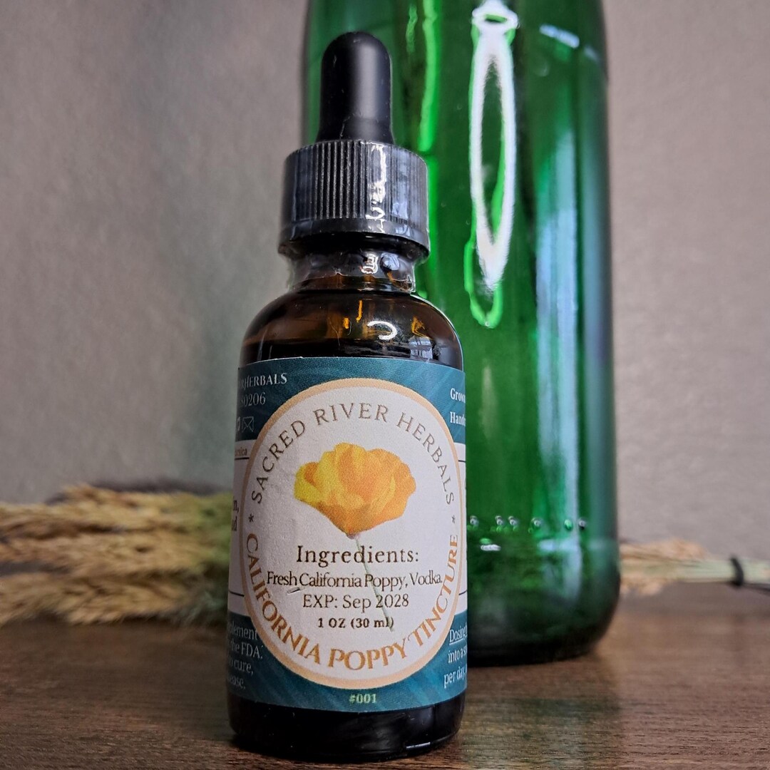 California Poppy Tincture Eschscholzia Californica - Herbal Supplament ...