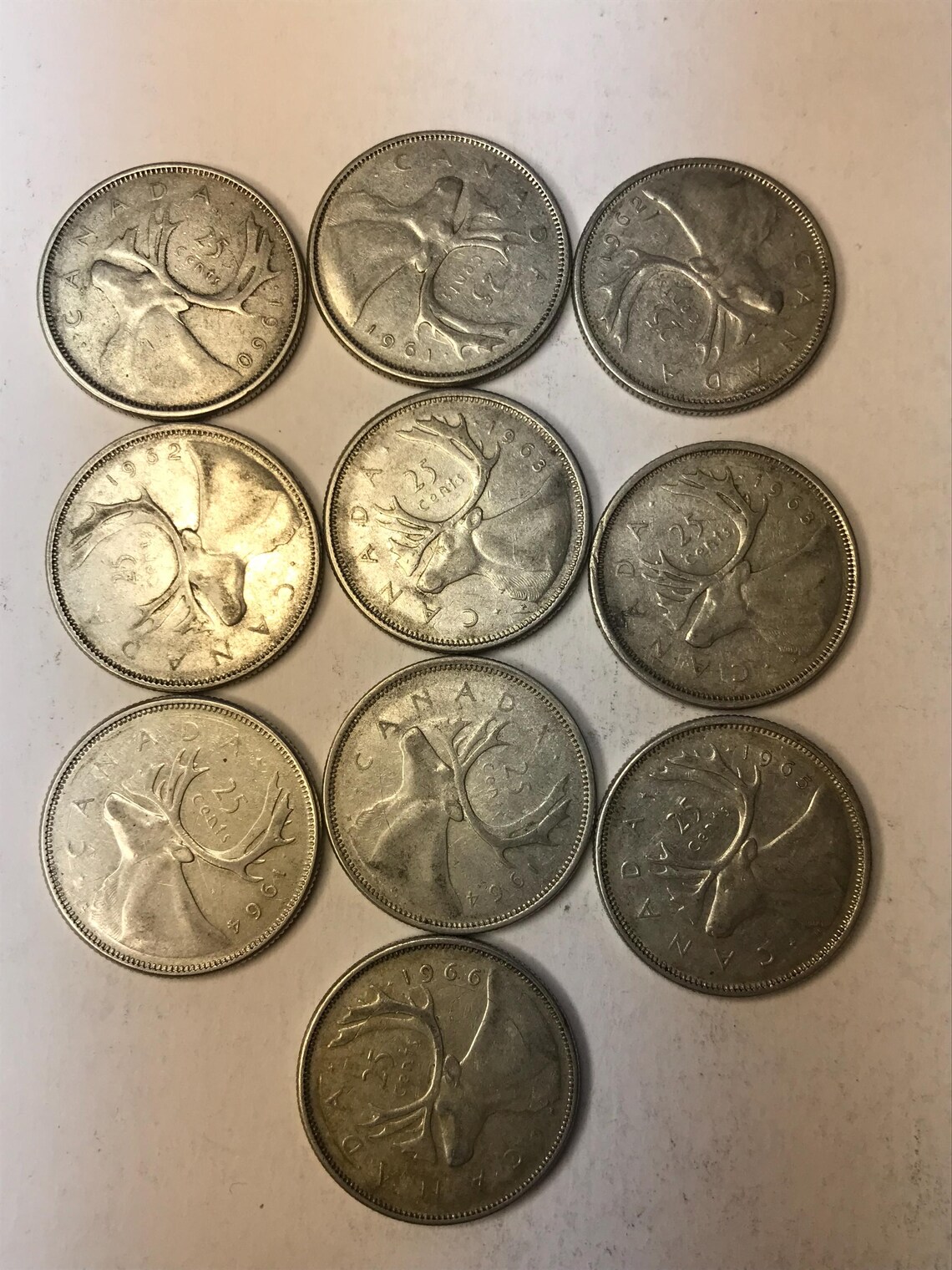 3 Lots of 10 Canadian Silver Quarters 1960-1966 - Etsy