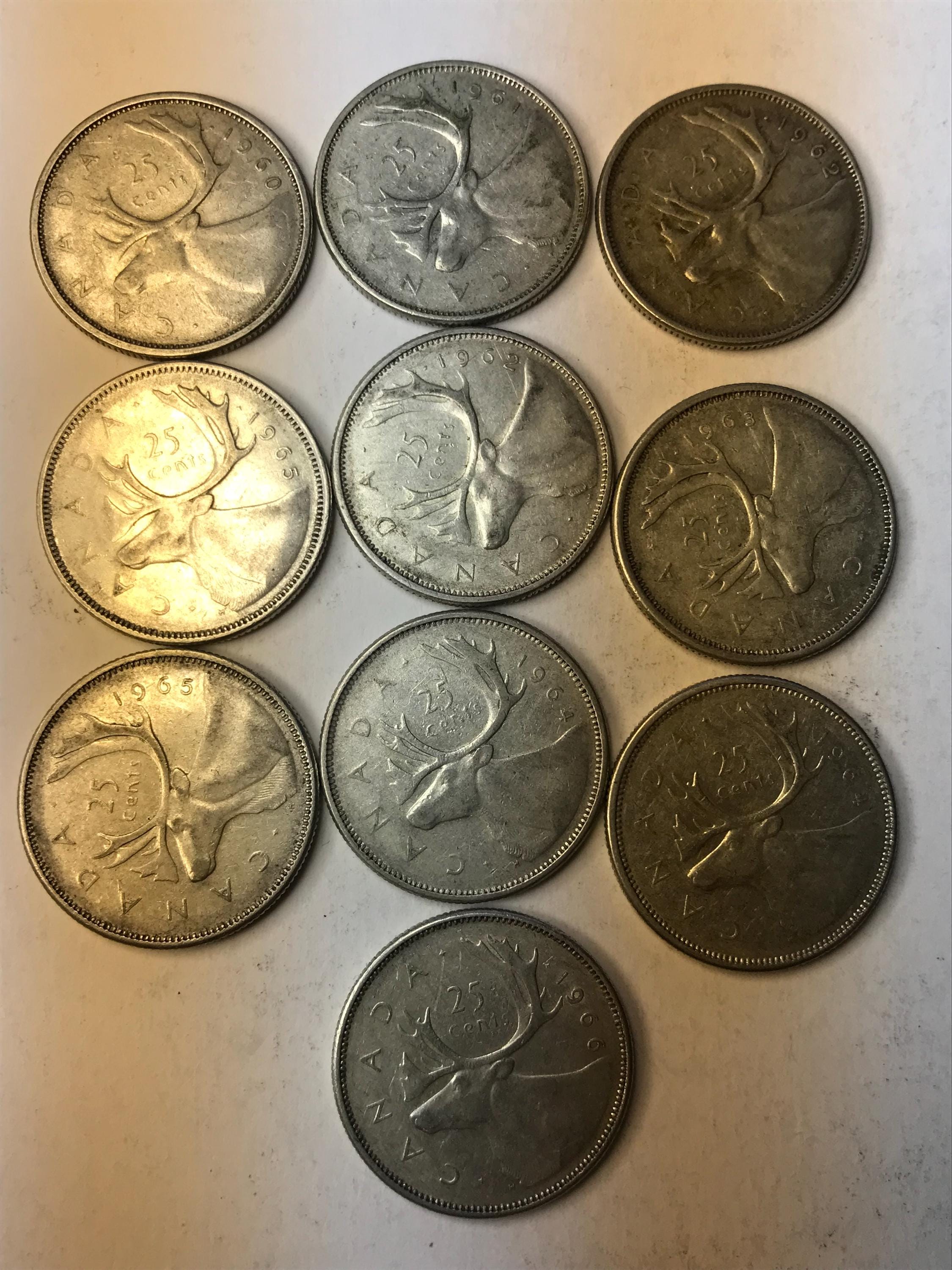 3 Lots of 10 Canadian Silver Quarters 1960-1966 - Etsy