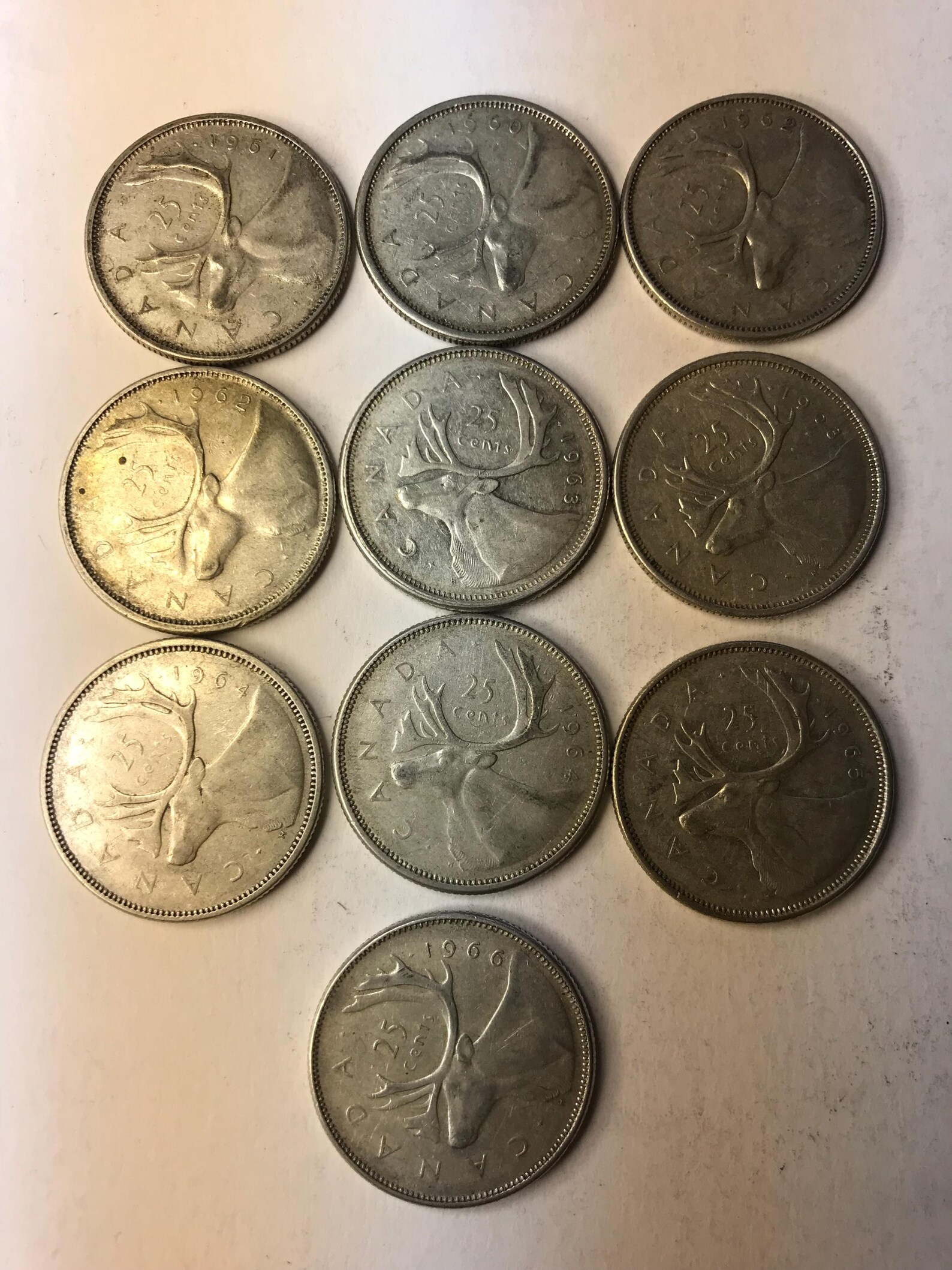 3 Lots of 10 Canadian Silver Quarters 1960-1966 - Etsy