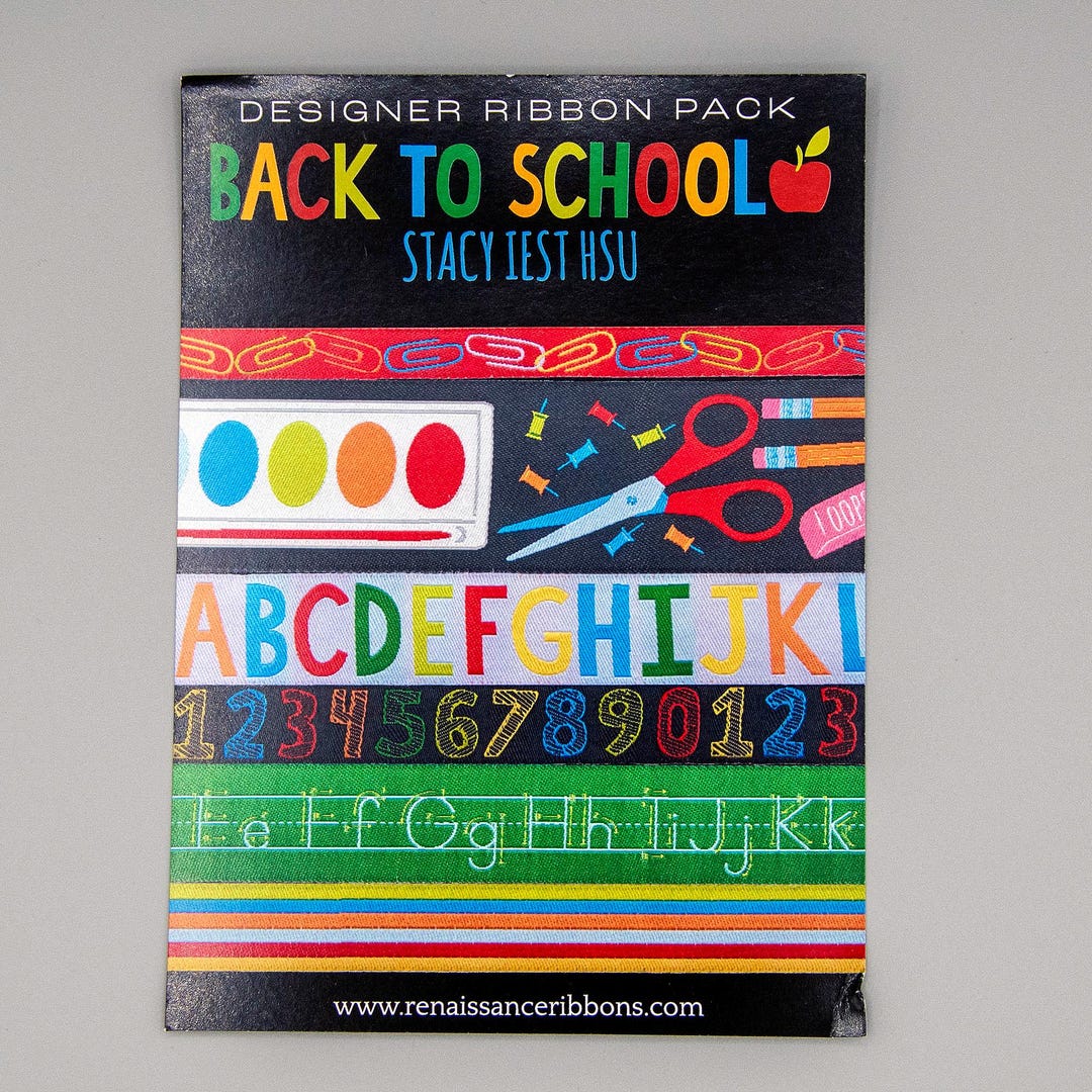 Back to School Designer Ribbon Pack by Stacy Iest Hsu - 1 Yard Each of ...