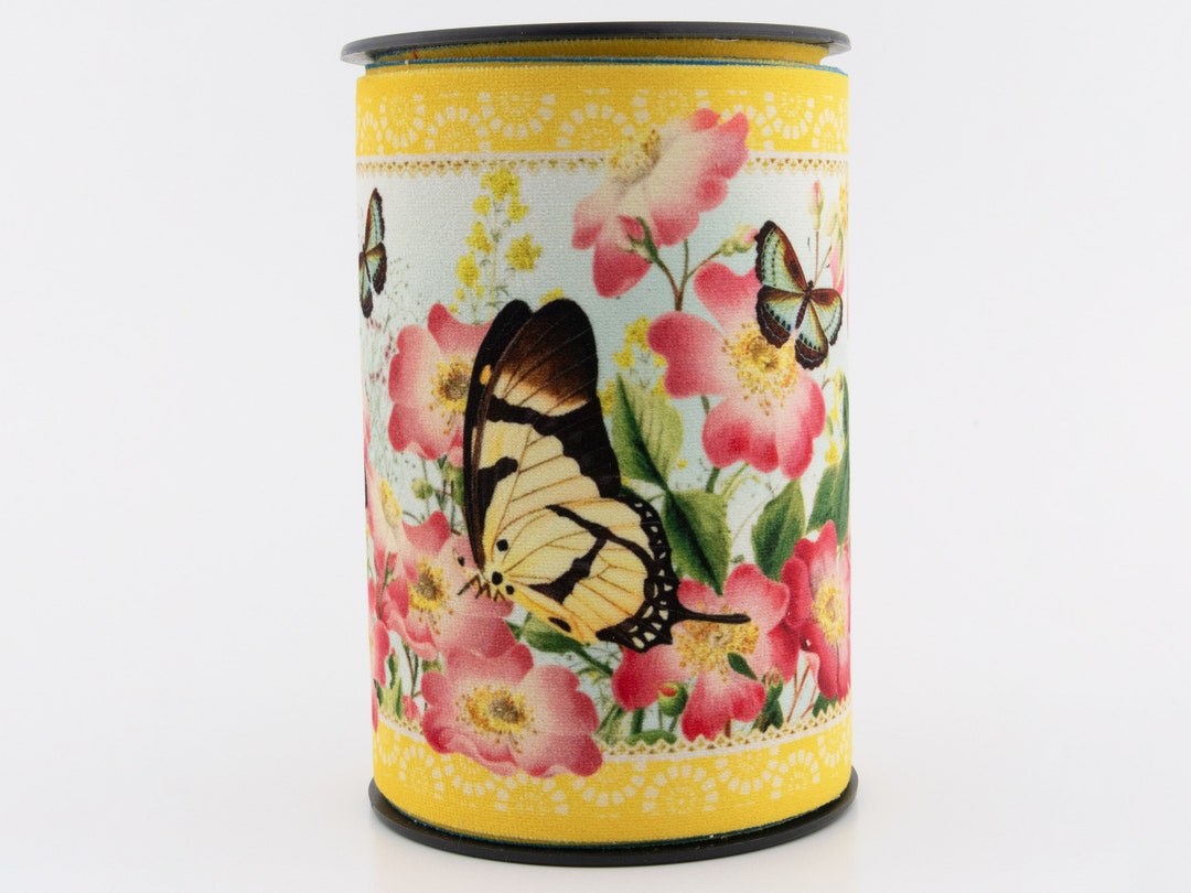 Swallowtail Butterflies French Designer Velvet Ribbon by Trolez ...