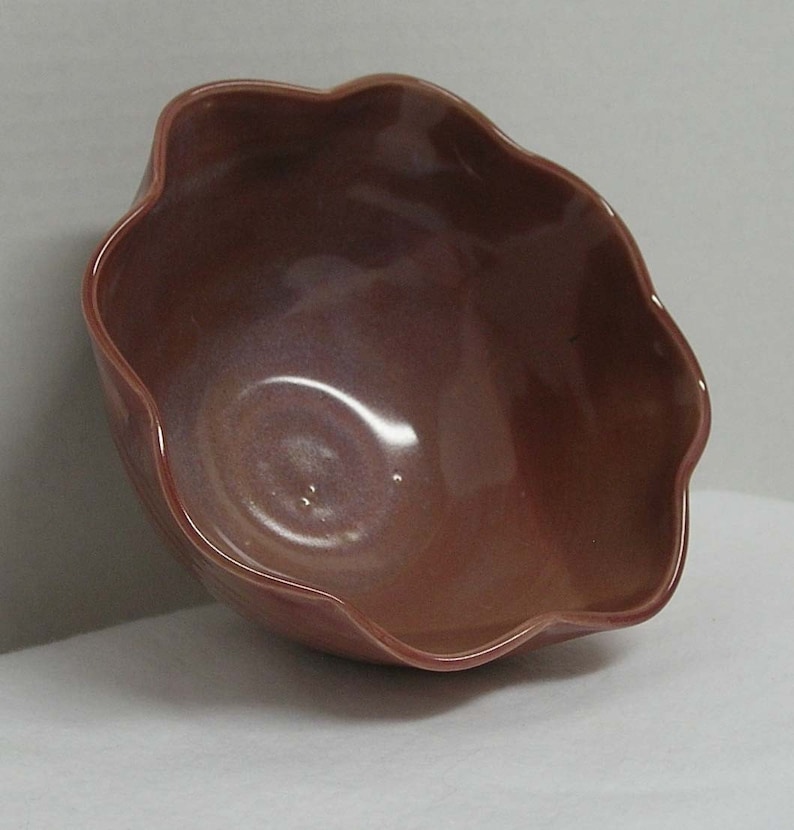Rich Rose Pink Porcelain Flower Bowl - Etsy