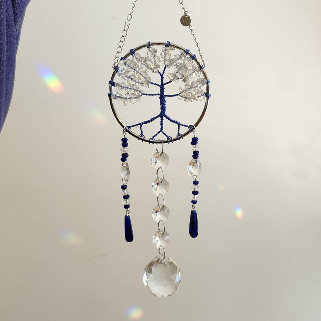 Blue Tree of Life Suncatcher - Etsy