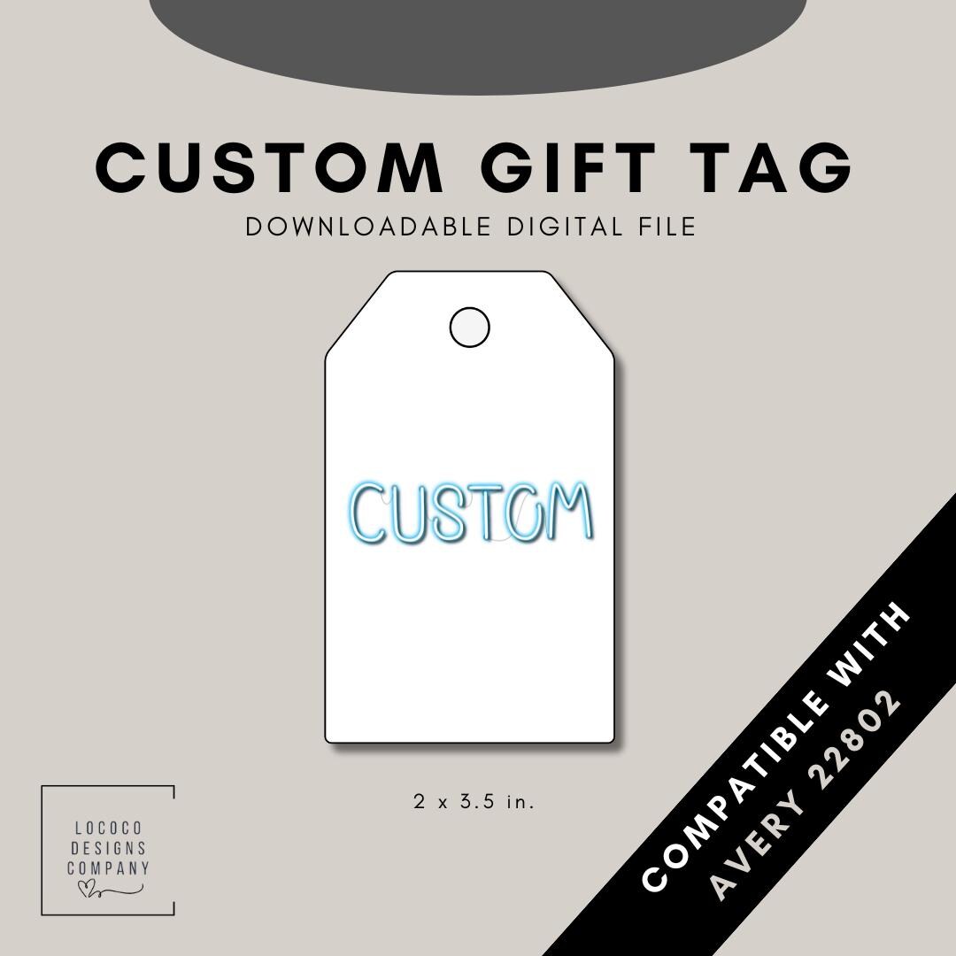CUSTOM Gift Tag, Good Luck Gift, Holiday Gift Tag, Cheerleading ...