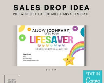 Sales Drop Idea, Bubble Gum Gift Tag, Sales Gift, Prospect Gift ...