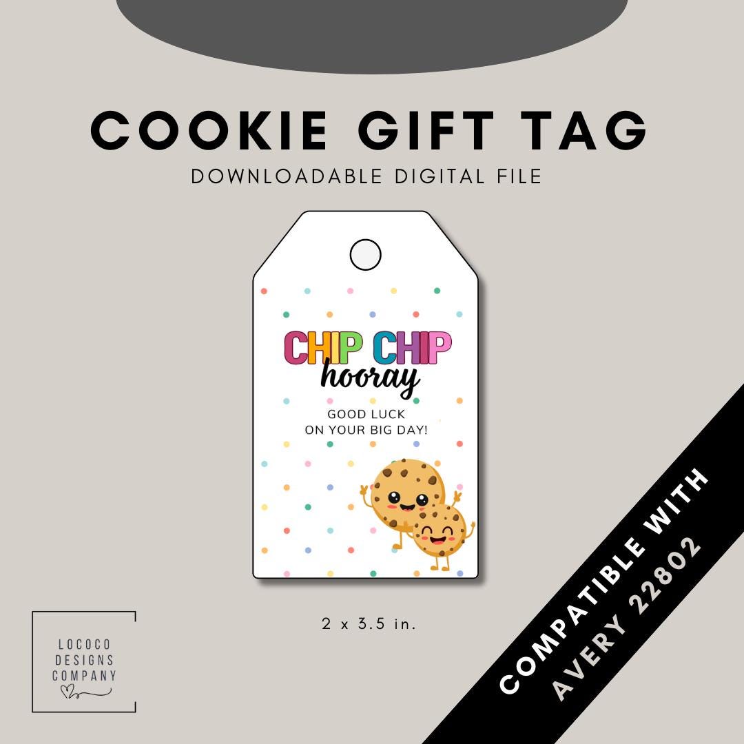 Cookie Gift Tag, Good Luck Gift, Cheerleading Competition, Dance ...