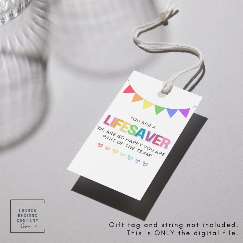 Lifesaver Candy Gift Tag, Good Luck Gift, Cheerleading Competition ...