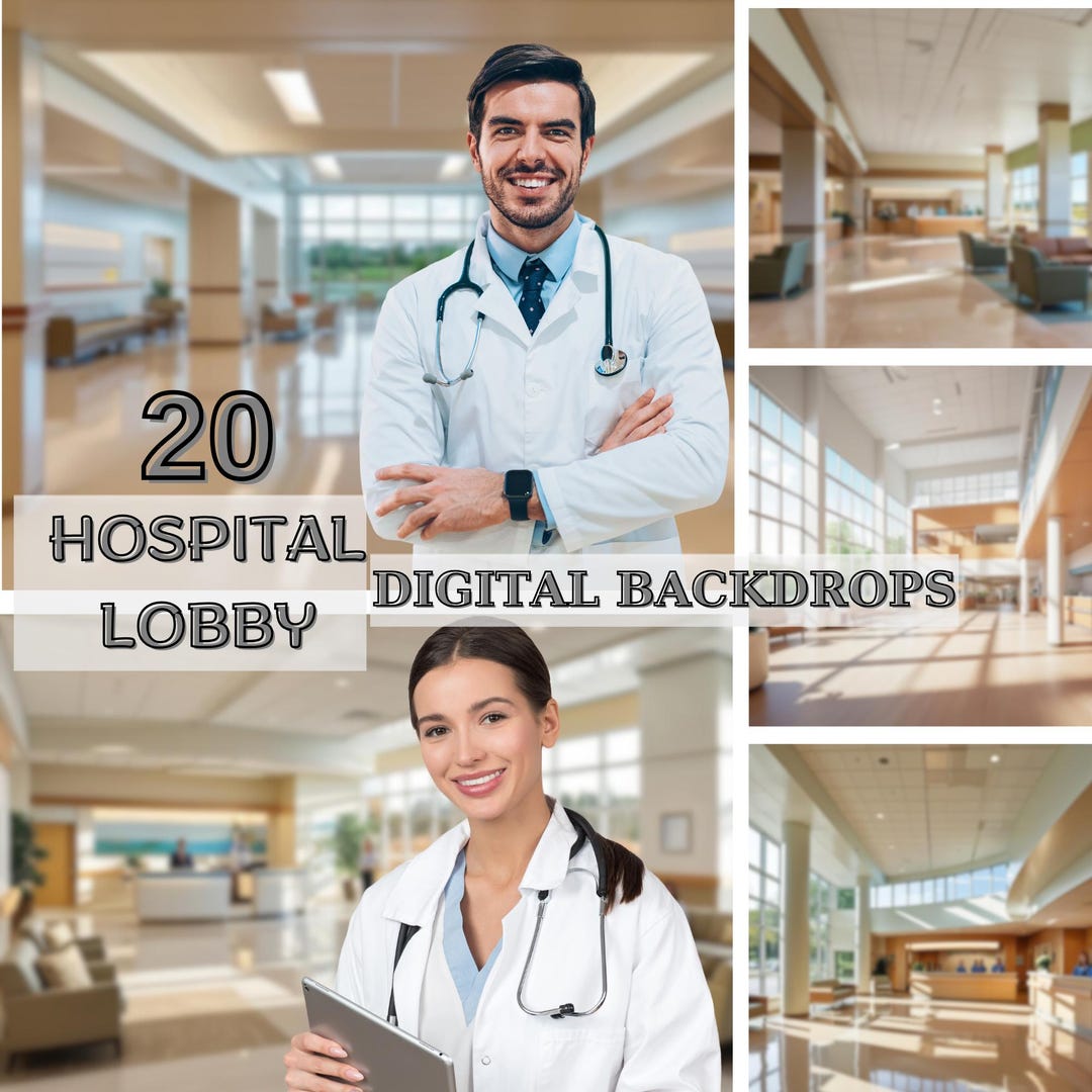 20 Modern Hospital Lobby Digital Backdrops for Business Headshots ...