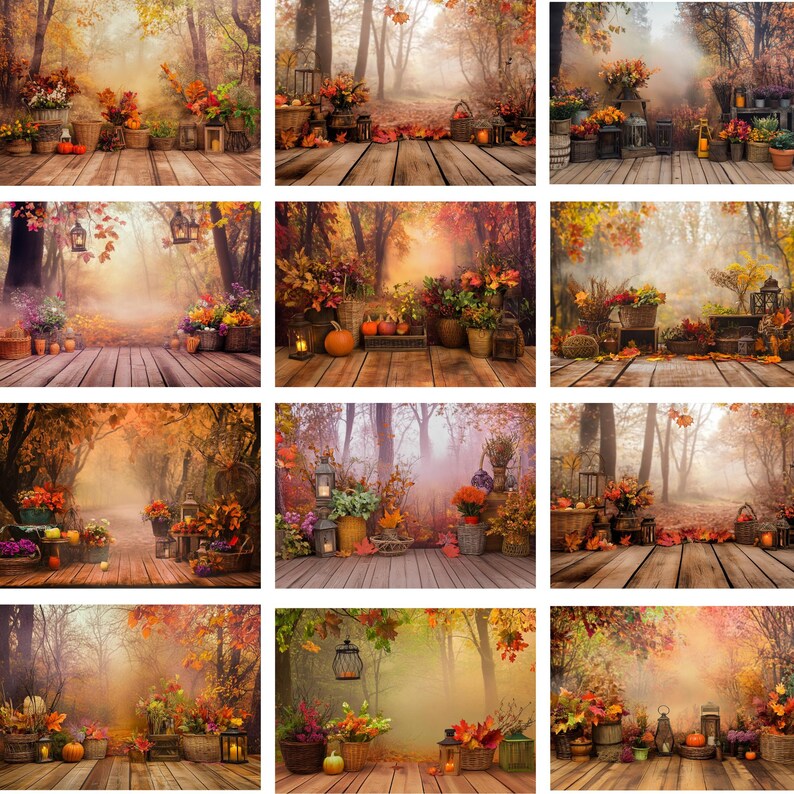 Fall Rustic Digital Background,autumn Digital Backdrop,kids Creative ...