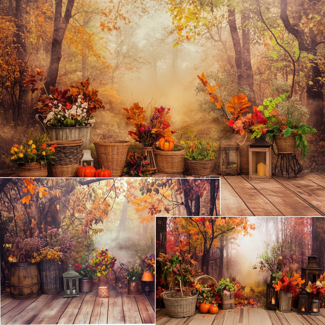Fall Rustic Digital Background,autumn Digital Backdrop,kids Creative ...