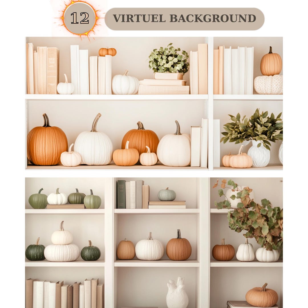 12 Bohemian Fall Zoom Backgrounds, Artistic Virtual Backdrops for Video ...