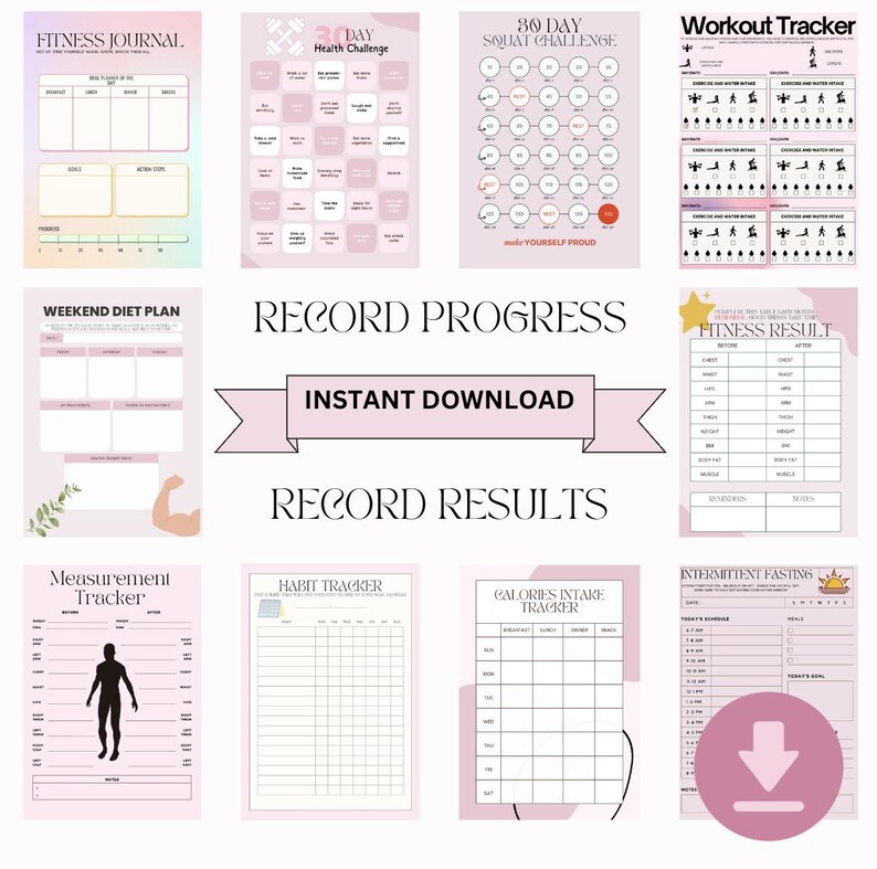 Fitness Planner: Goal Setting, Workout Log, Nutrition Tracker, Progress ...