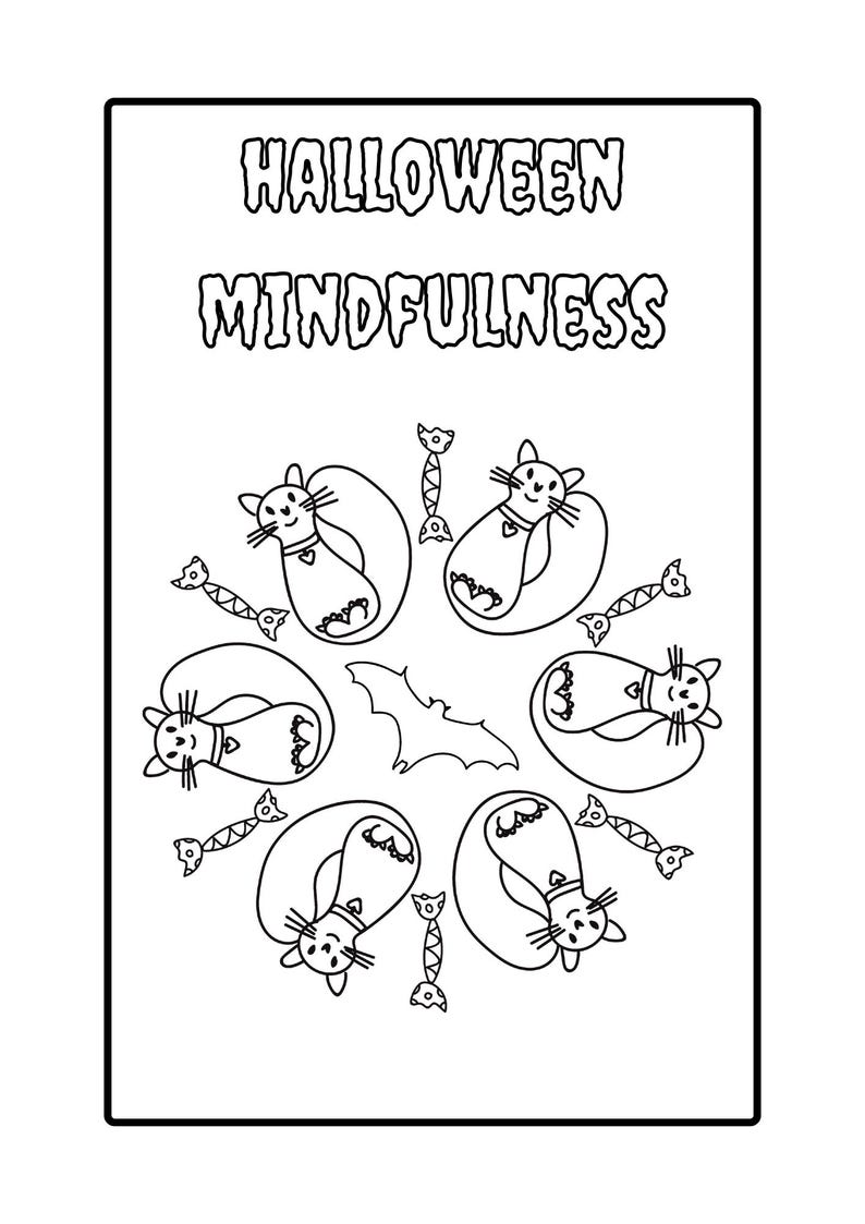 Spooky Hygge Coloring Pages 9 Cute & Cozy Halloween Pages Set One ...
